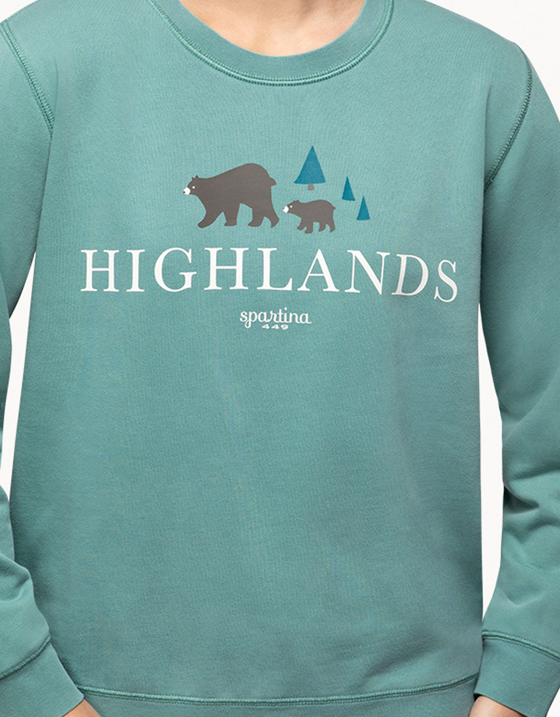 Highlands Sweatshirt Alpine Green Bear
