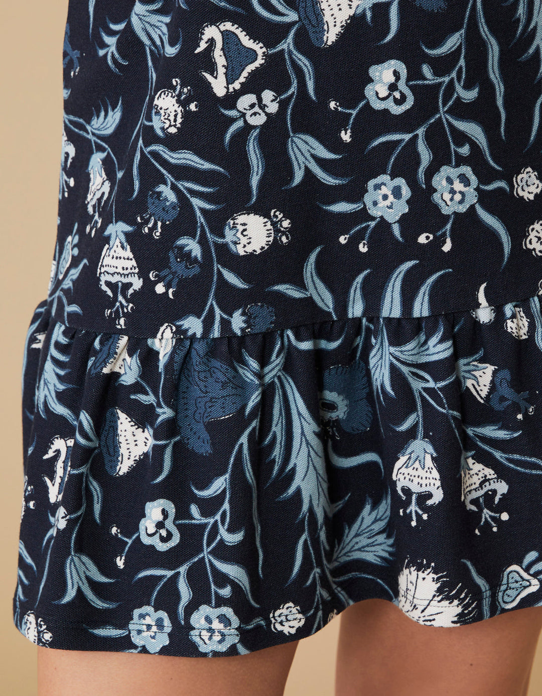 Joelle Polo Dress Hamilton Floral Block Navy