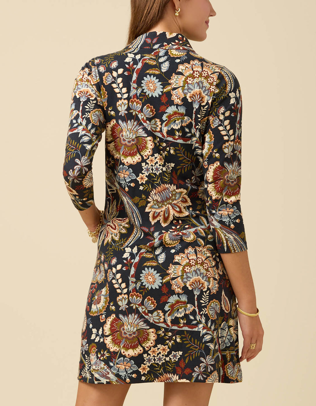 Nora Half-Zip Dress Guerard Estate Bird