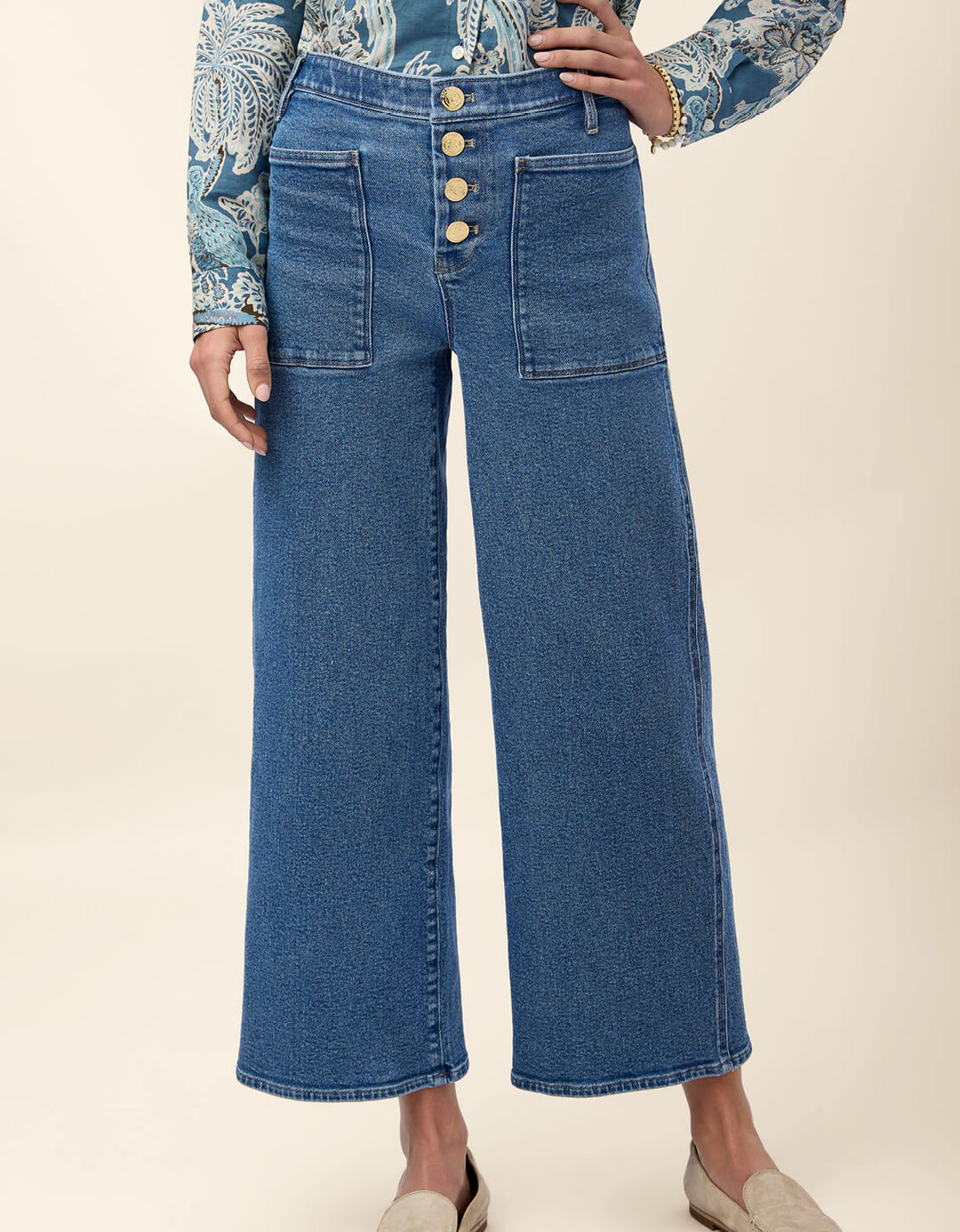 Blanche Wide Leg Jean May River Wash