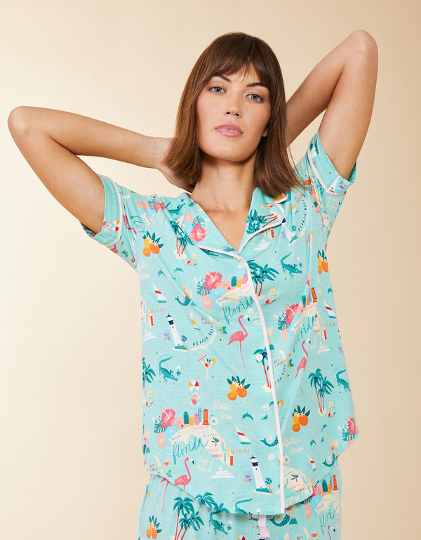 Short Sleeve Pajama Top Florida