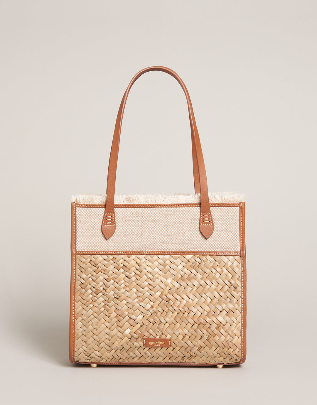 Straw Pineapple Box Tote Natural